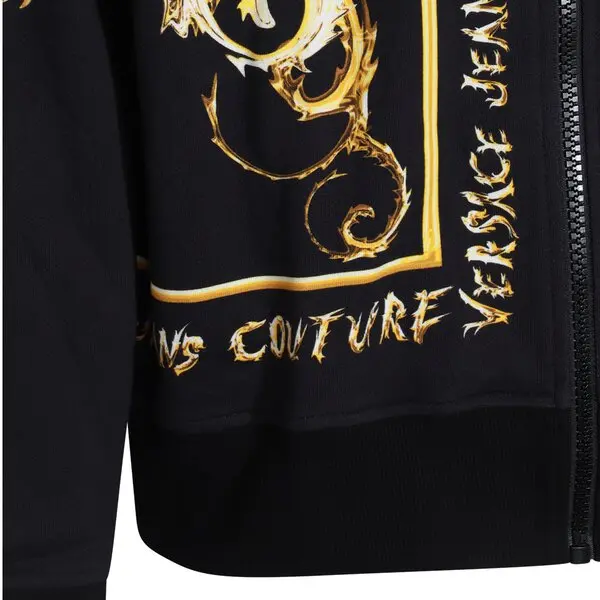 Versace Cotton Hoodie With Logo Detailing