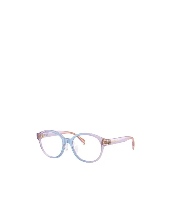 Versace Round Frame Eyeglasses - Gradient Light Blue Lilac Orange