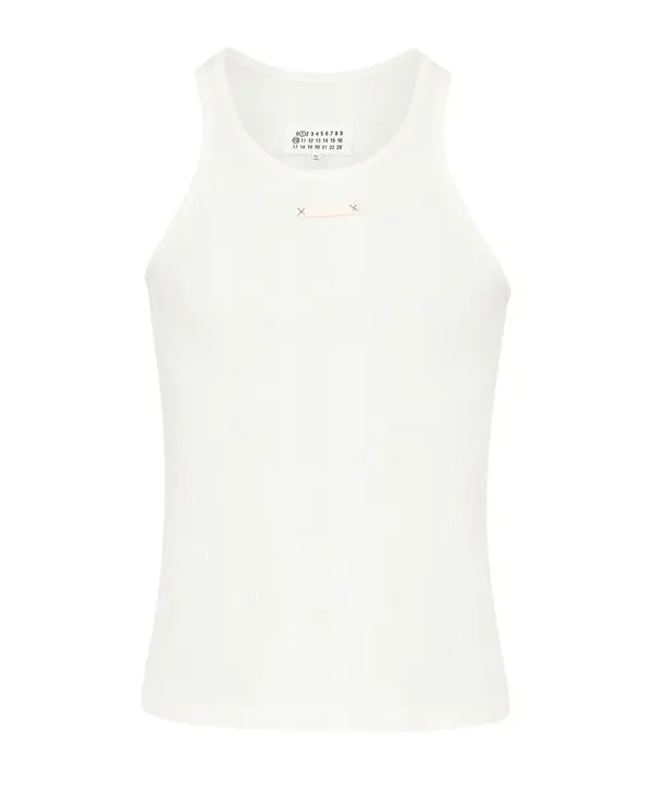 MAISON MARGIELA Margiela Label Tank Top - White