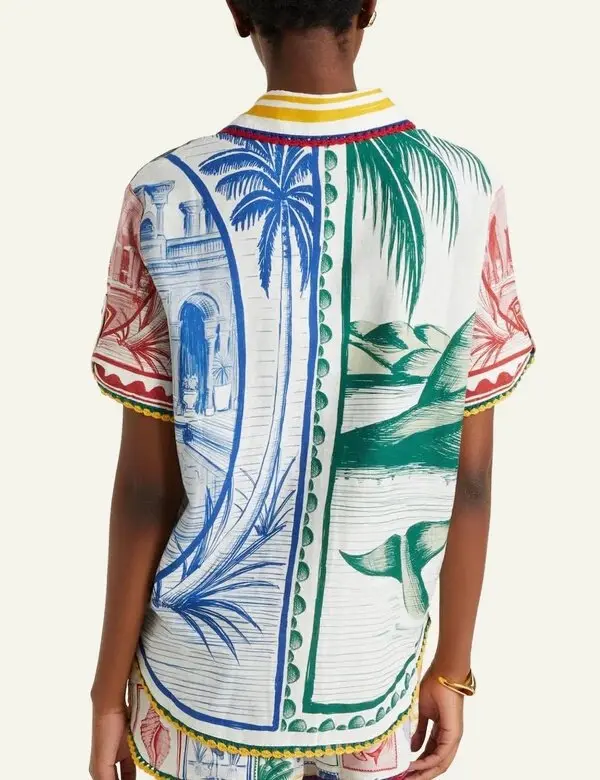 Farm Rio Short-sleeved Printed Shirt