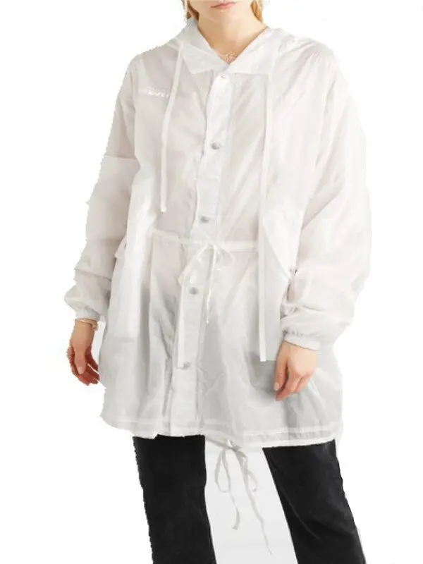 BEN TAVERNITI UNRAVEL PROJECT Semi-transparent Hooded Jacket