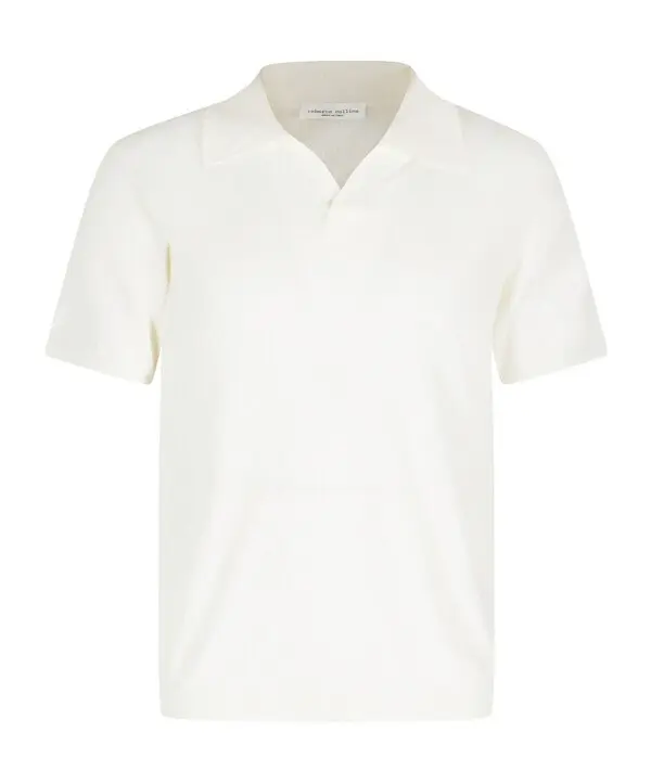 ROBERTO COLLINA Short-sleeved Polo Shirt - Ecru