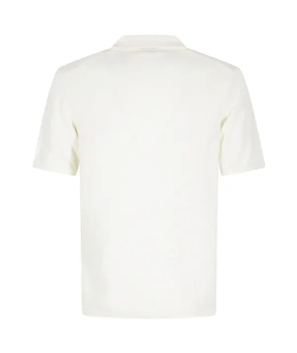 ROBERTO COLLINA Short-sleeved Polo Shirt - Ecru