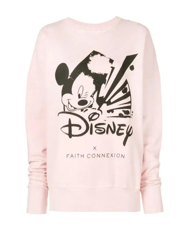 Faith Connexion X Disney Printed Round Neck Long Sleeve Sweater