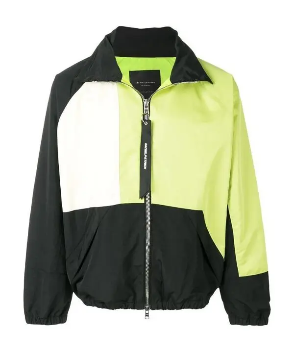 DANIEL PATRICK Color Blocked High Neck Zip Up Jacket