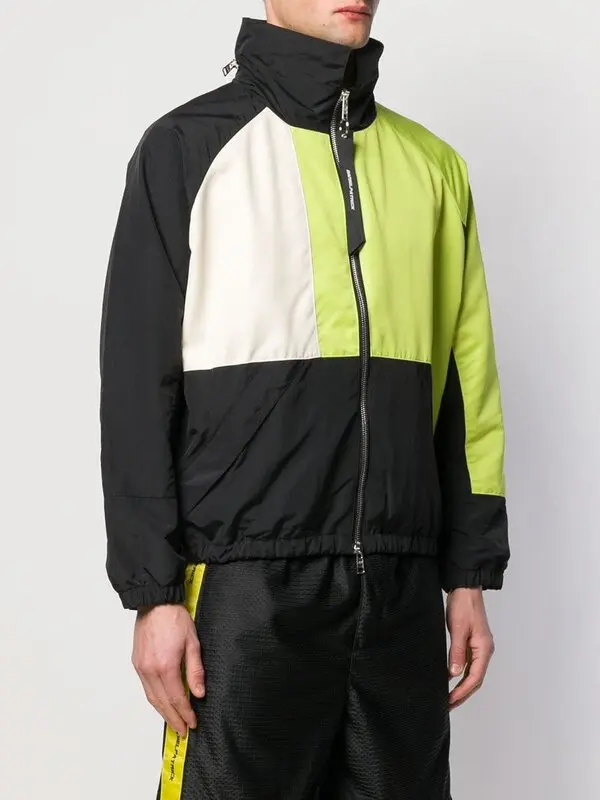 DANIEL PATRICK Color Blocked High Neck Zip Up Jacket