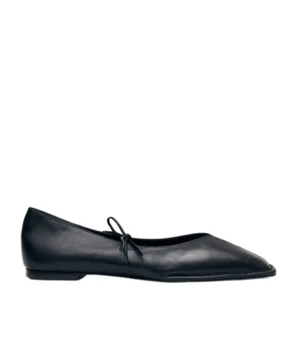 ALOHAS Square-toe Ballet Flats - Black