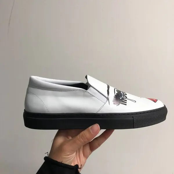 Moschino Portrait Print Slip-on Sneakers