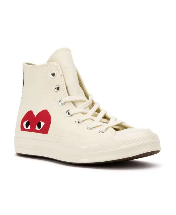 Play Comme Des Garcon Lace-up High-top Sneakers