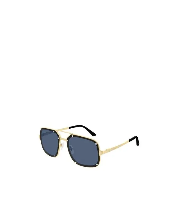 Cartier Santos Square Frame Sunglasses - Blue