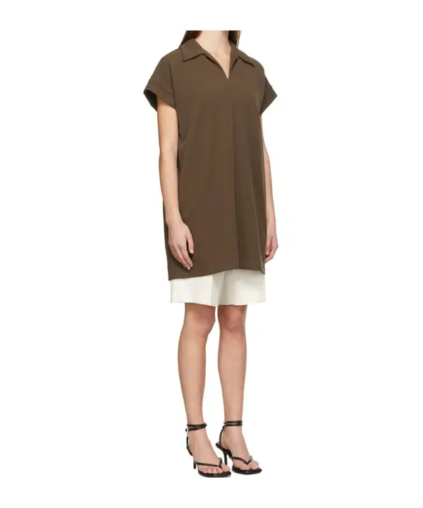 SYSTEM Collared V-neck Mini Dress