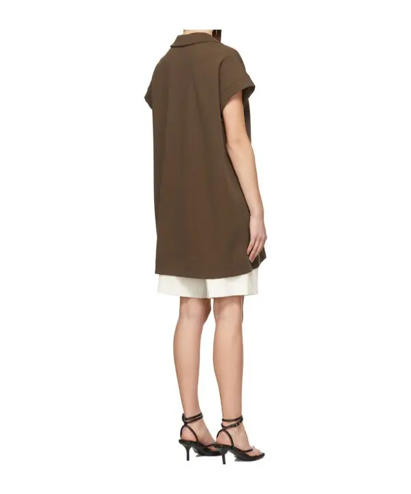 SYSTEM Collared V-neck Mini Dress