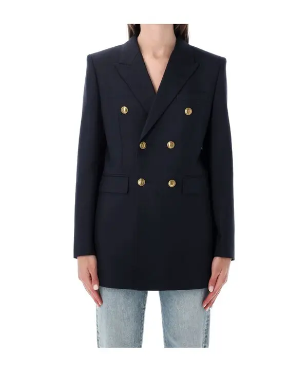 Saint Laurent Wool Gabardine Double-breasted Jacket