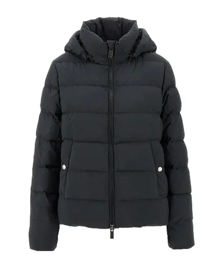 Pyrenex Long-sleeved Down Jacket With Detachable Hood - Black