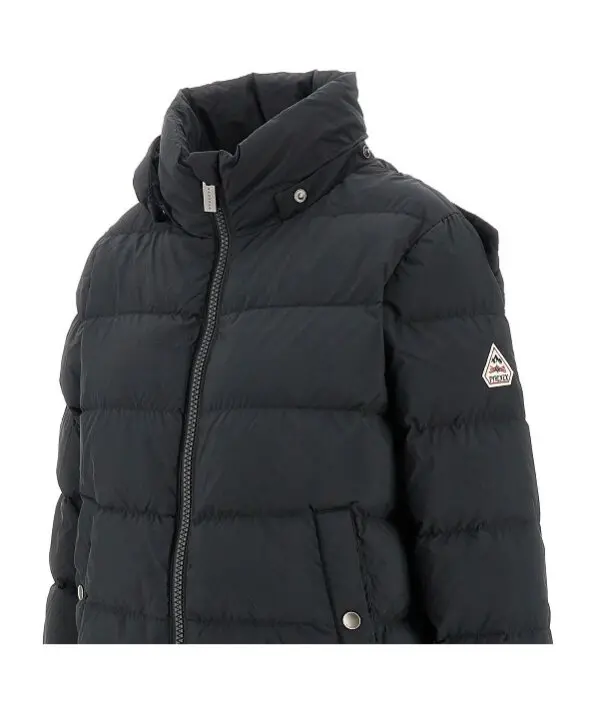 Pyrenex Long-sleeved Down Jacket With Detachable Hood - Black