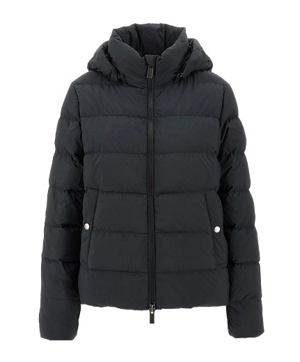Pyrenex Long-sleeved Down Jacket With Detachable Hood - Black