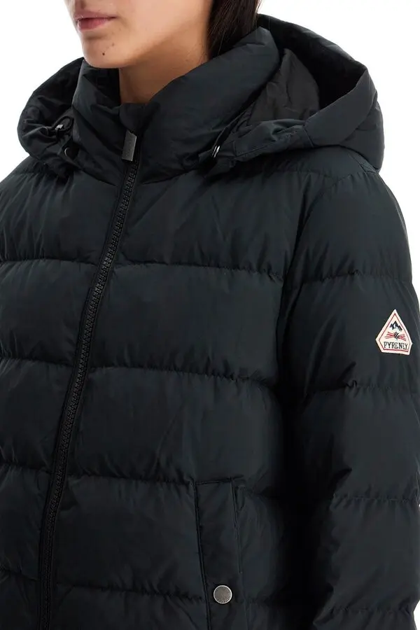 Pyrenex Long-sleeved Down Jacket With Detachable Hood - Black