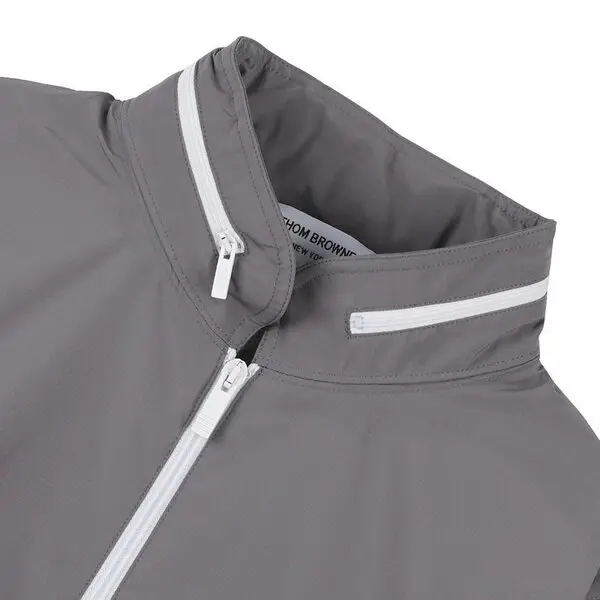 Thom Browne Zip-up Hooded Jacket With Signature Stripes