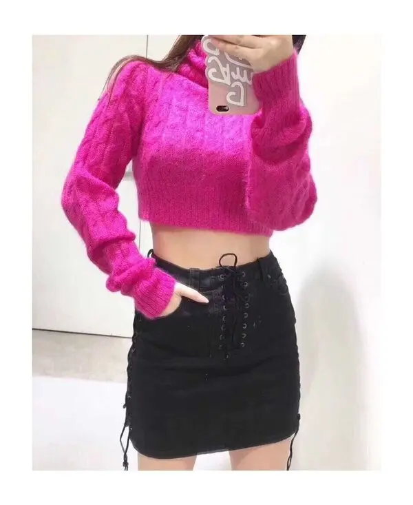 BEN TAVERNITI UNRAVEL PROJECT Lace-up Denim Skirt