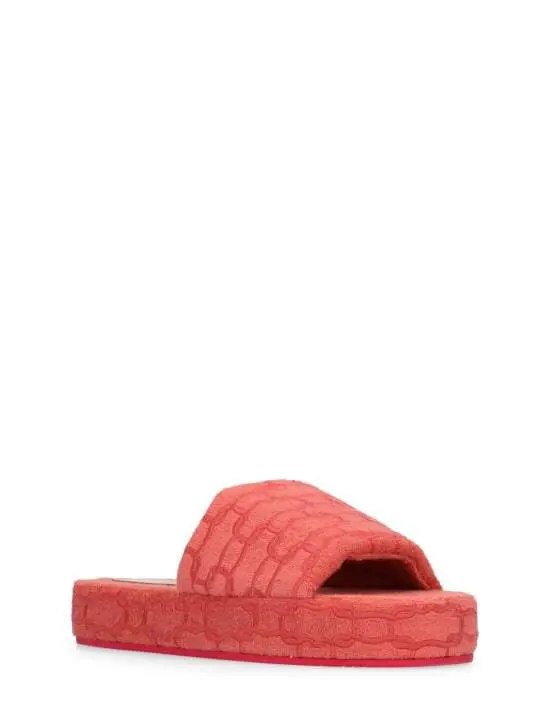 Agnona Stretch Cotton Terry Slippers