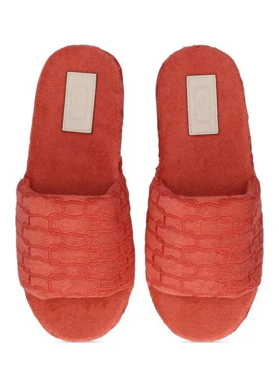 Agnona Stretch Cotton Terry Slippers