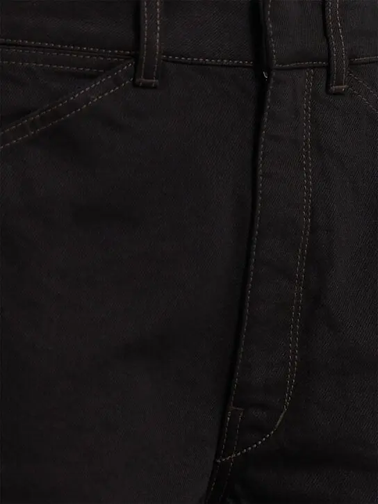 LEMAIRE High Waist Curved Cotton Pants - Black