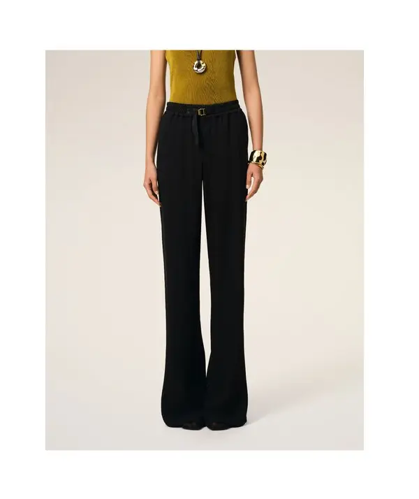 Ami Flare Fit Elasticated Trousers