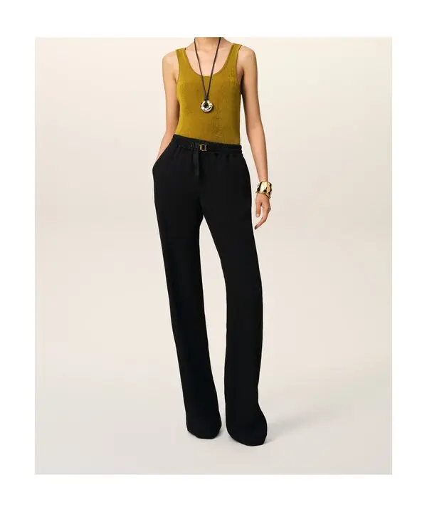 Ami Flare Fit Elasticated Trousers