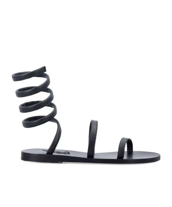 ANCIENT GREEK SANDALS Ofis Gladiator Flat Sandals - Black