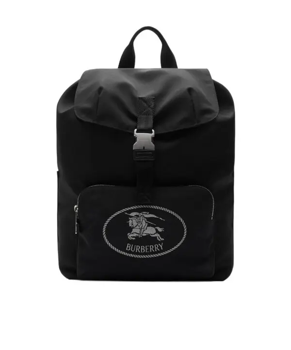 Burberry Orkney Flap Backpack - Black