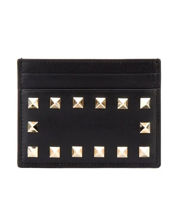 Valentino Garavani Rockstud Logo Printed Cardholder