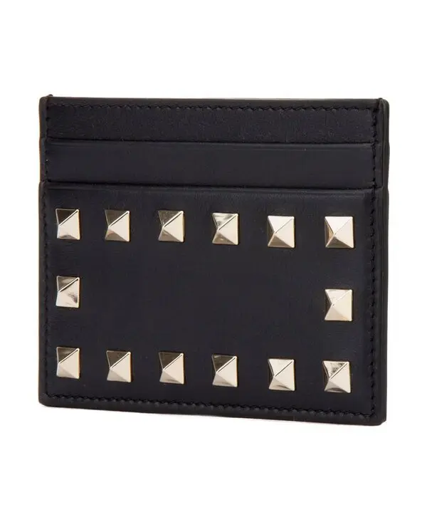 Valentino Garavani Rockstud Logo Printed Cardholder