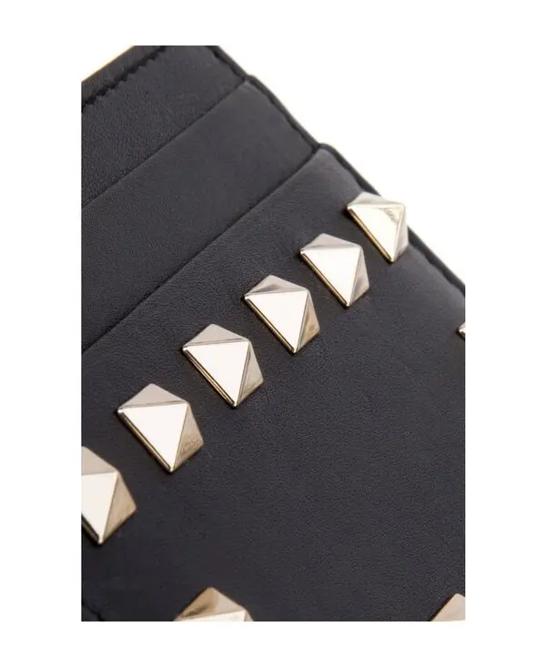 Valentino Garavani Rockstud Logo Printed Cardholder