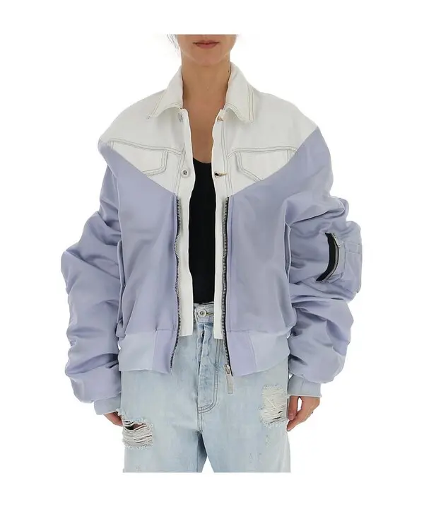 BEN TAVERNITI UNRAVEL PROJECT Denim Splicing Casual Jacket
