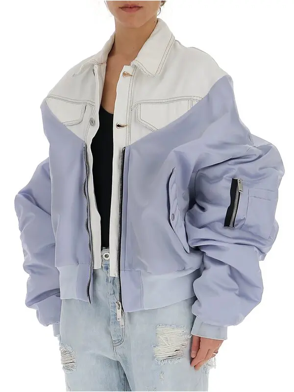 BEN TAVERNITI UNRAVEL PROJECT Denim Splicing Casual Jacket