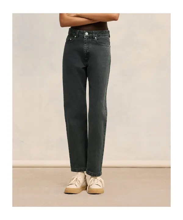 Ami Logo Patch Straight Leg Jeans