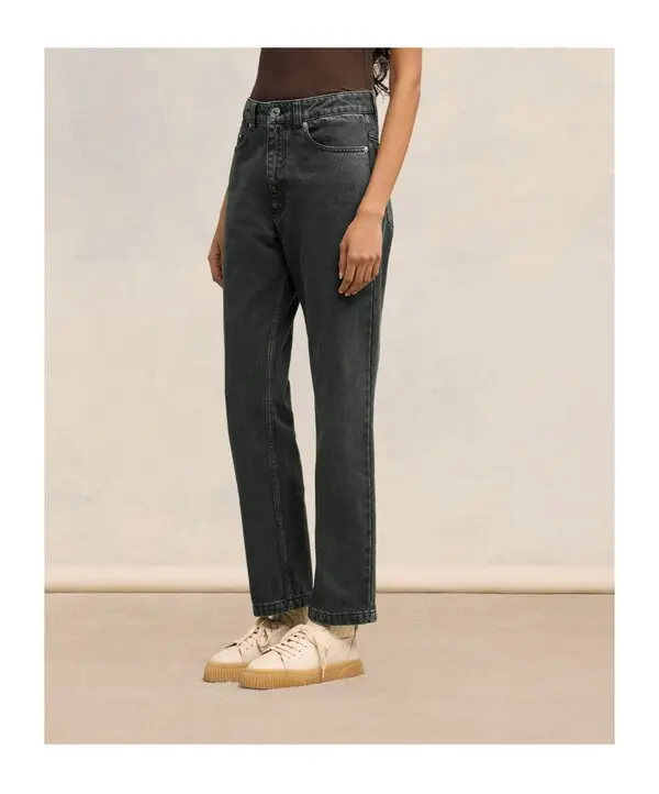 Ami Logo Patch Straight Leg Jeans