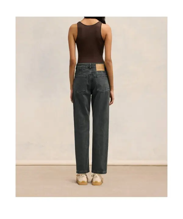 Ami Logo Patch Straight Leg Jeans