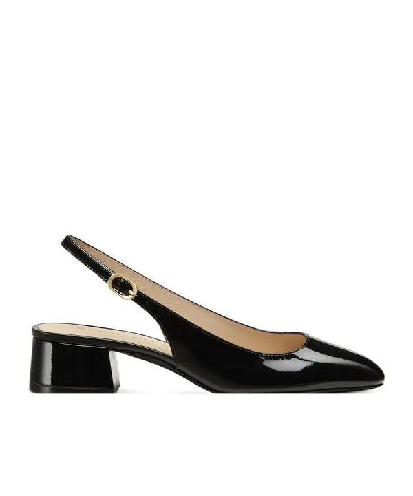 STUART WEITZMAN Maeve Slingback 35 Block Heel - Black