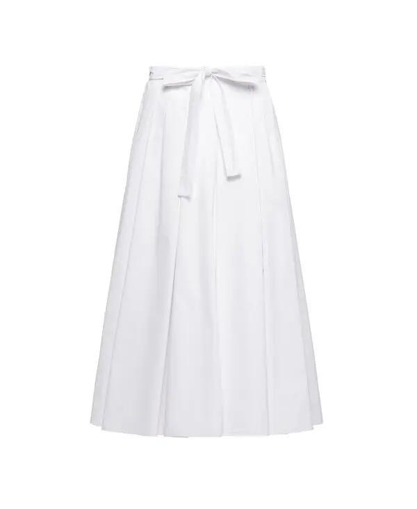 Prada Girded Waist Pleated Skirt