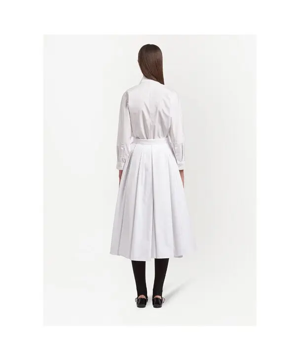 Prada Girded Waist Pleated Skirt