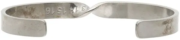 MAISON MARGIELA Logo Engraved Twisted Bracelet
