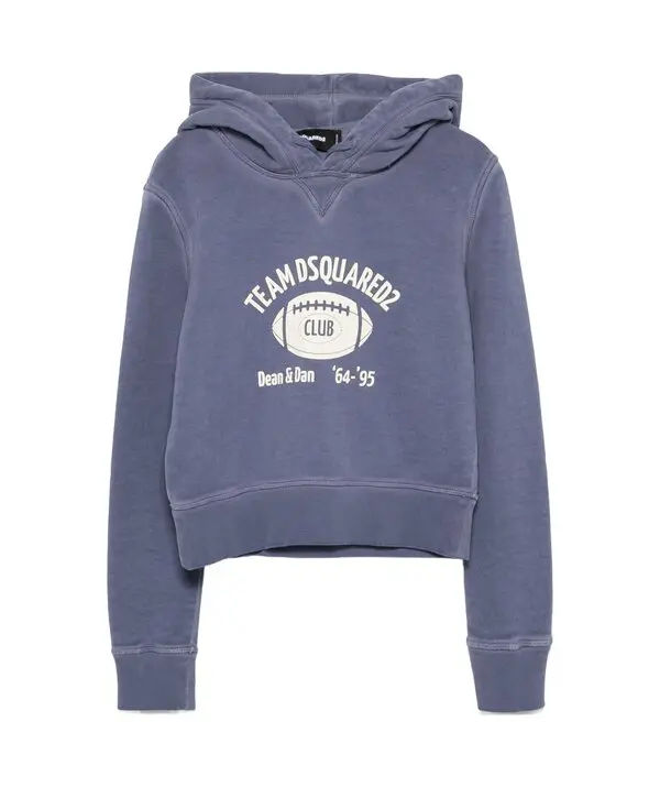 Dsquared2 Logo Print Cropped Hoodie
