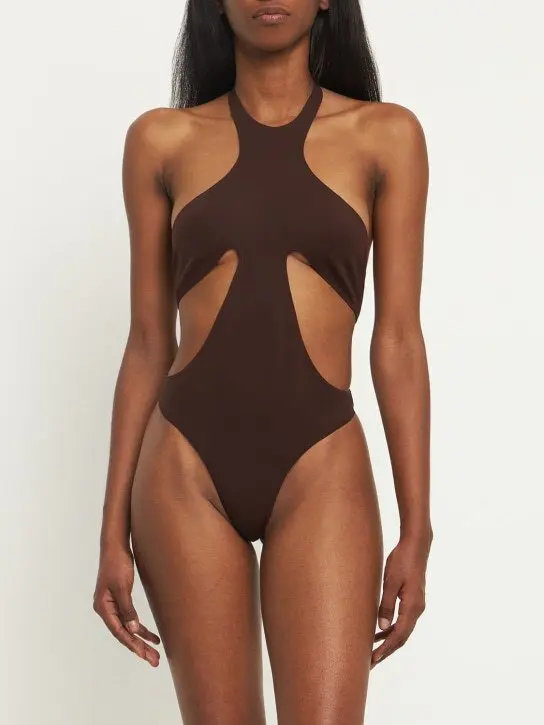 MUGLER Lycra Cut-out One-piece Swimsuit