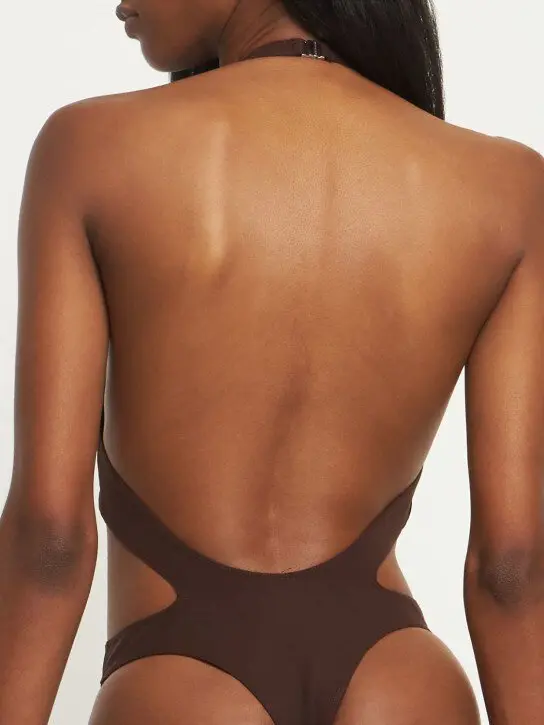 MUGLER Lycra Cut-out One-piece Swimsuit