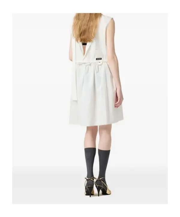 Miu Miu Logo Patch Sleeveless Dress