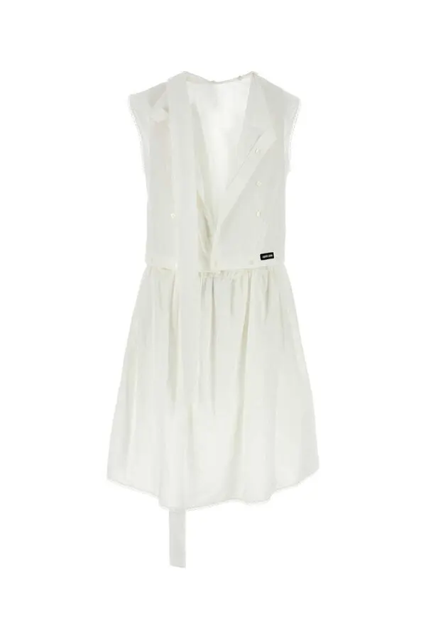 Miu Miu Logo Patch Sleeveless Dress