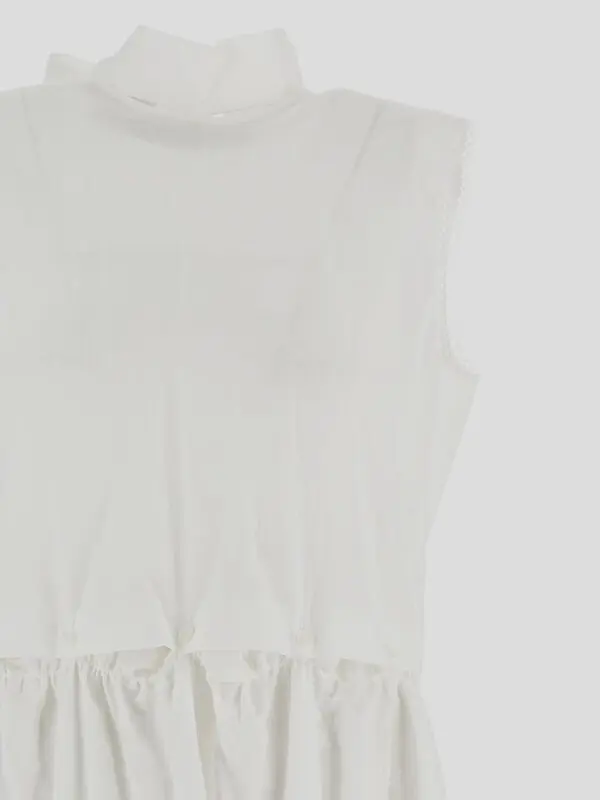 Miu Miu Logo Patch Sleeveless Dress