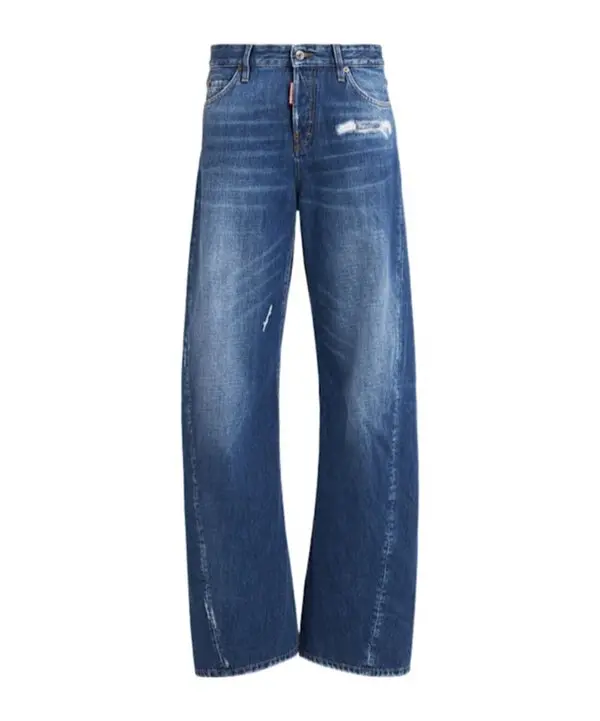 Dsquared2 Loose Twist Wide Leg Denim Jeans