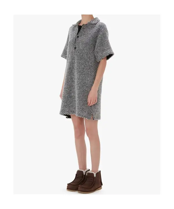 J.W.ANDERSON Logo-plaque Knit Polo Dress